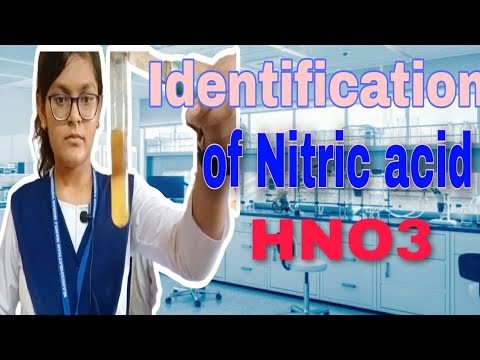 Identification of Nitric acid (HNO3)//Class 9 Chemistry practical// How ...