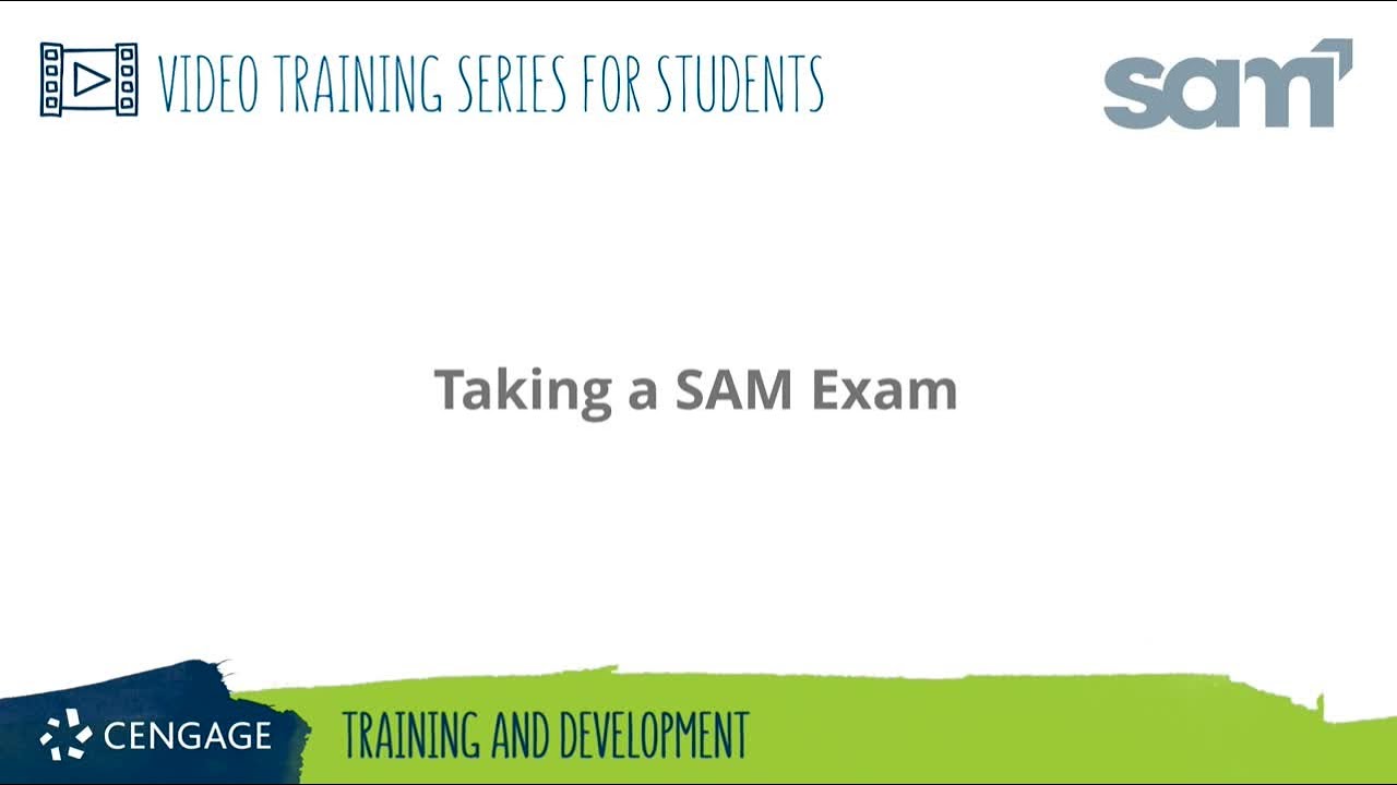 SAM App: Taking a SAM Exam (365/2016/2019) - YouTube
