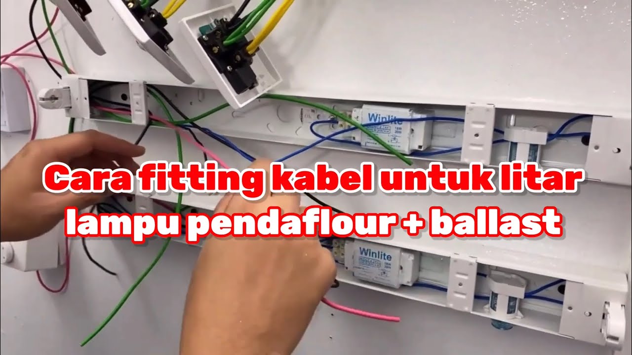 Cara fitting kabel untuk litar lampu pendaflour + ballast #diy # ...