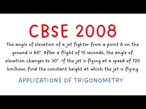 The angle of elevation of a jet fighter from a point A on the ground is ...