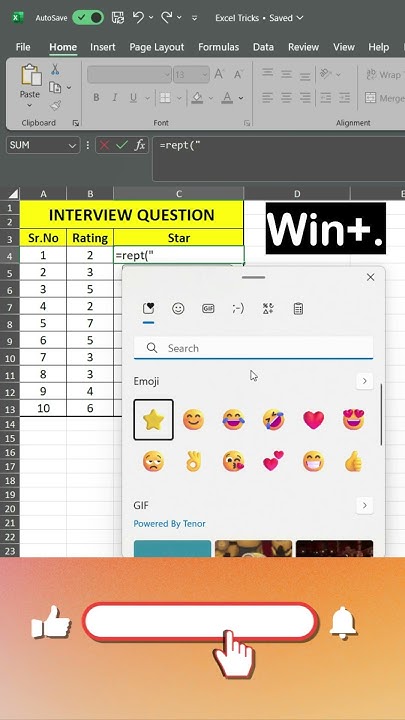⭐ Excel Interview Nail The Star Rating Question 💡📊excelinterview Exceltips Viral Trending