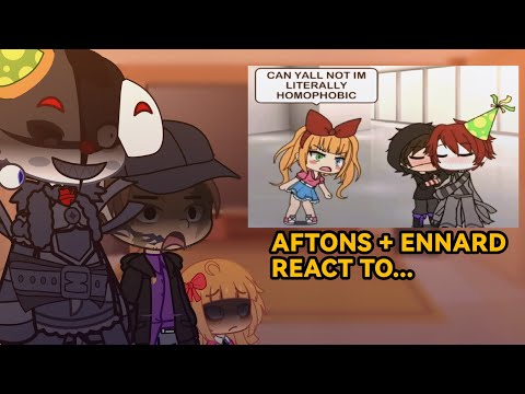 [FNAF] AFTON FAMILY & ENNARD REACT TO CURSED VIDEOS | gacha FNaF | my AU | creds in desc