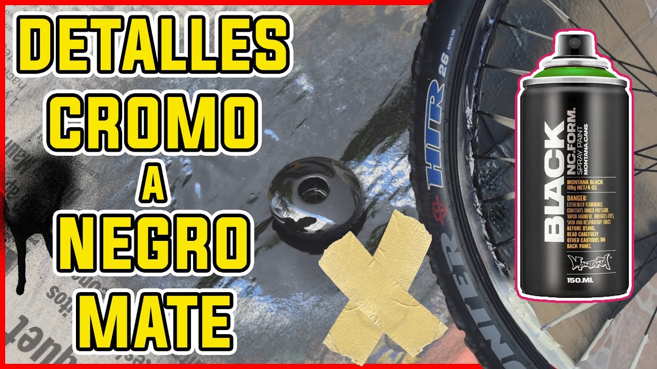 CÓMO PERSONALIZAR MTB - Detalles CROMO a Color NEGRO MATE - YouTube