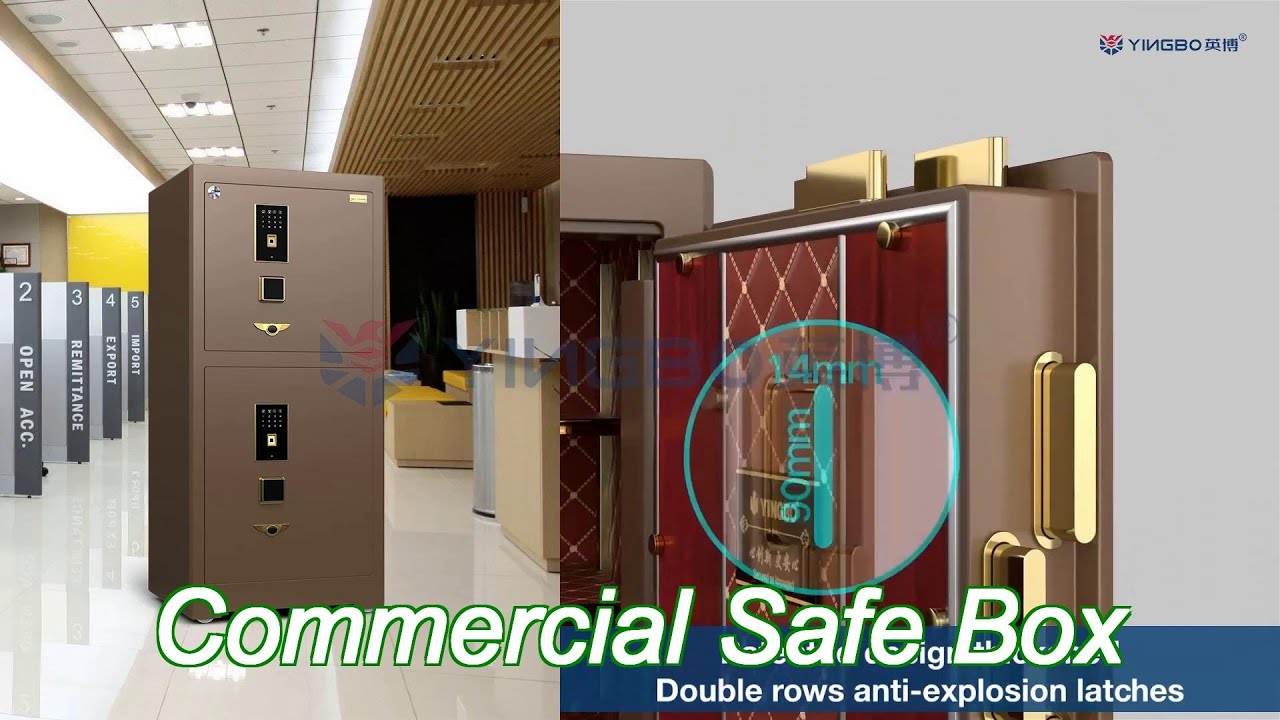 solid steel fingerprint commercial safe box bank grade biometric ...