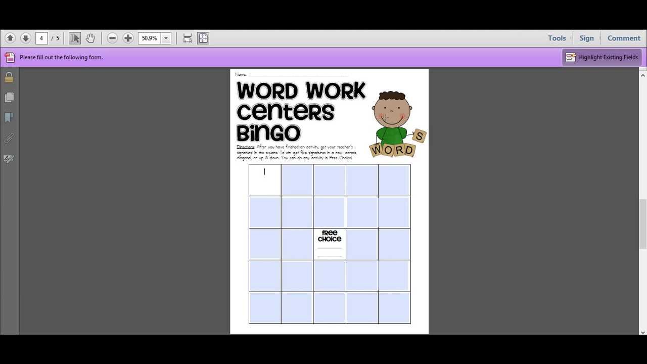 Centers Bingo Boards - YouTube