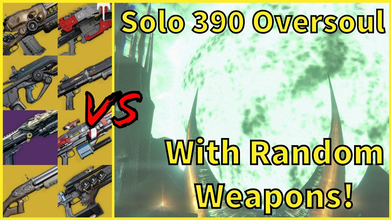Soloing the 390 Crota Oversoul with Random Weapons! - YouTube