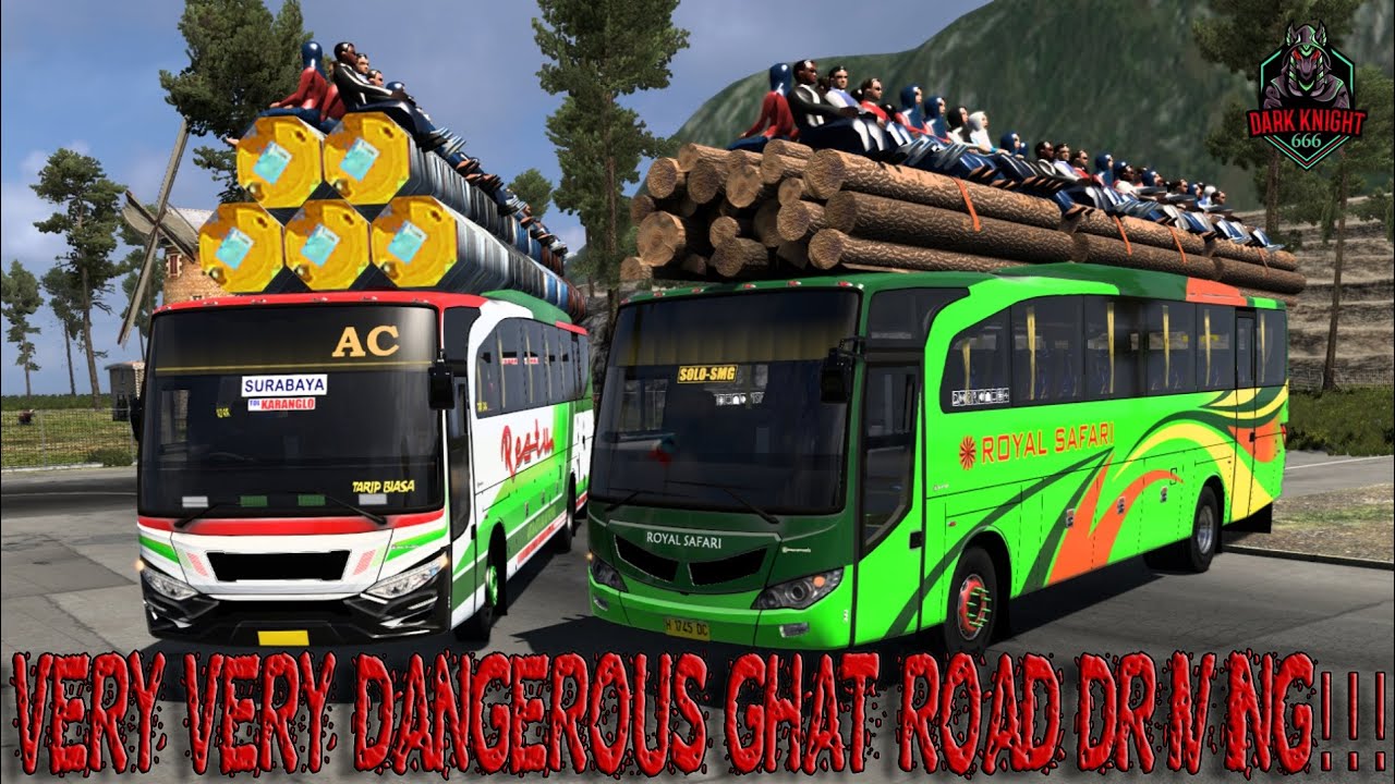 VERY Dangerous MAP with overloaded BUS in Ets2 |Ets2 Multiplayer Live| DARK KNIGHT 666 - YouTube