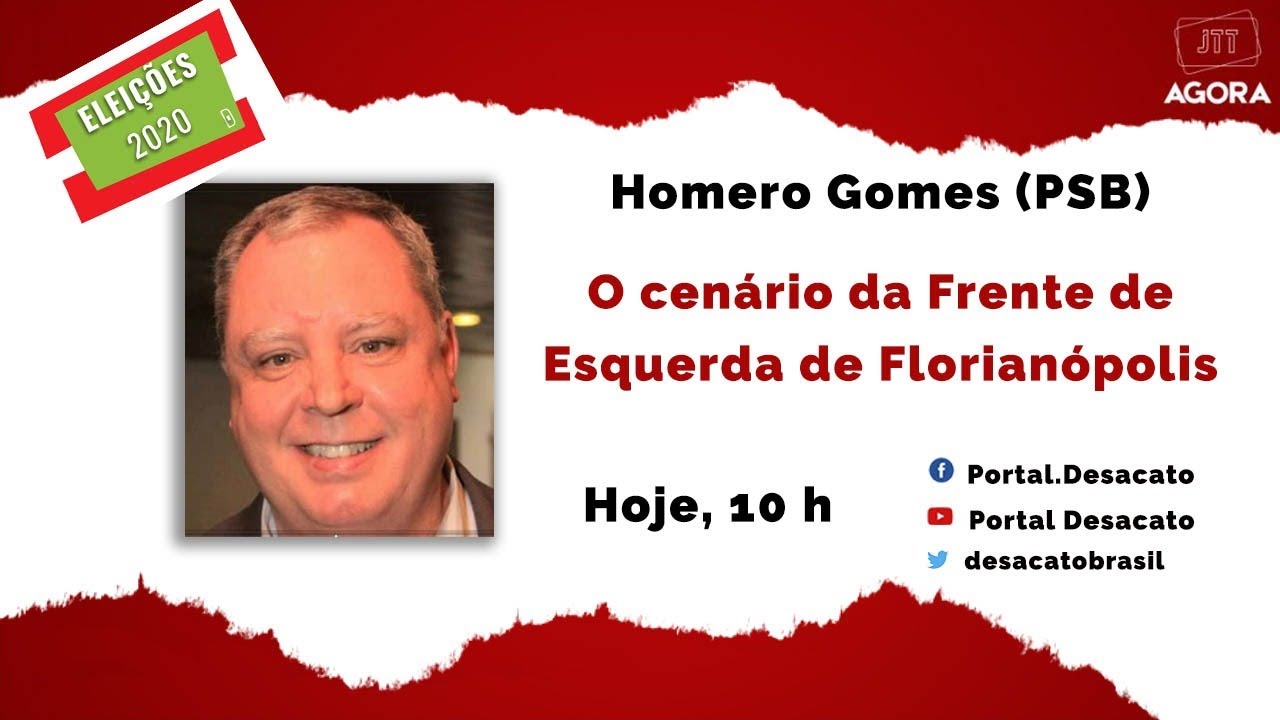 Homero Gomes, membro do PSB, analisa o cenário da Frente de Esquerda em ...