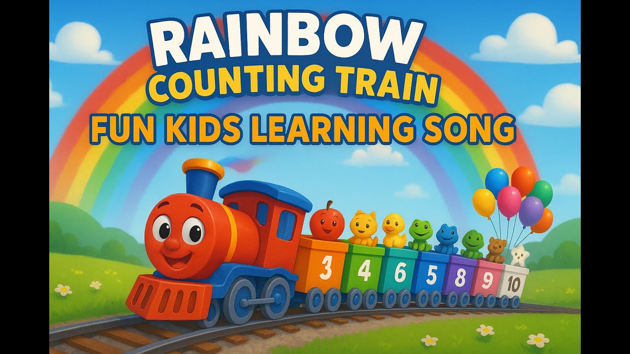 Rainbow Counting Train | Learn Numbers | Fun Kids Song - YouTube
