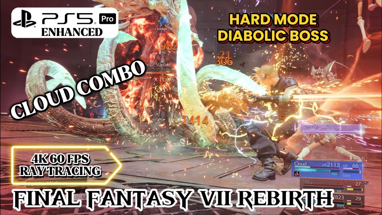 FINAL FANTASY VII REBIRTH 4K 60 FPS RAY TRACING PS5 Pro Enhanced CLOUD ...