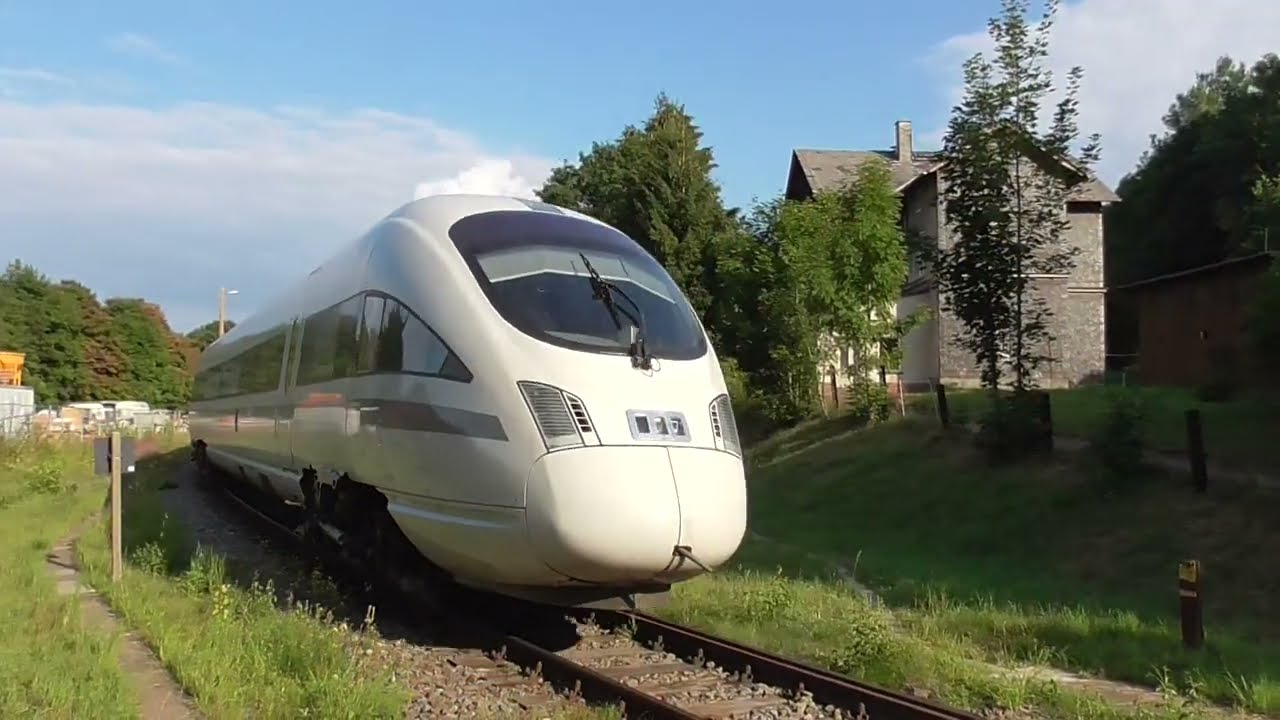 Letzter betriebsfähiger Diesel-ICE der Welt "advanced TrainLab" am 10. August 2022 in Schlettau ...