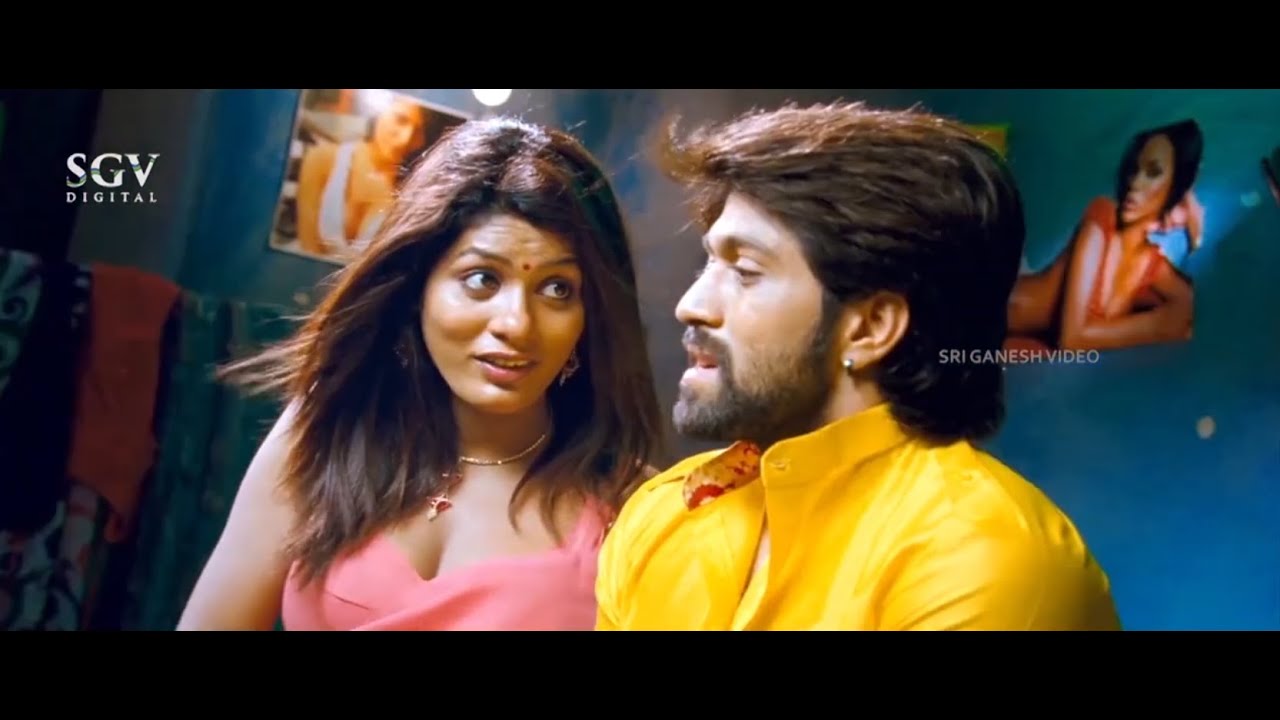 Romantic Scene Of Yash & Paid Girl In Lodge | Gajakesari Movie | Yash ...