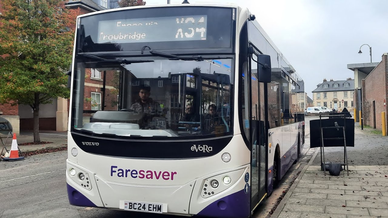 Faresaver Volvo B8RLE MCV Evora BC24EHM Route X34 Trowbridge to Frome ...