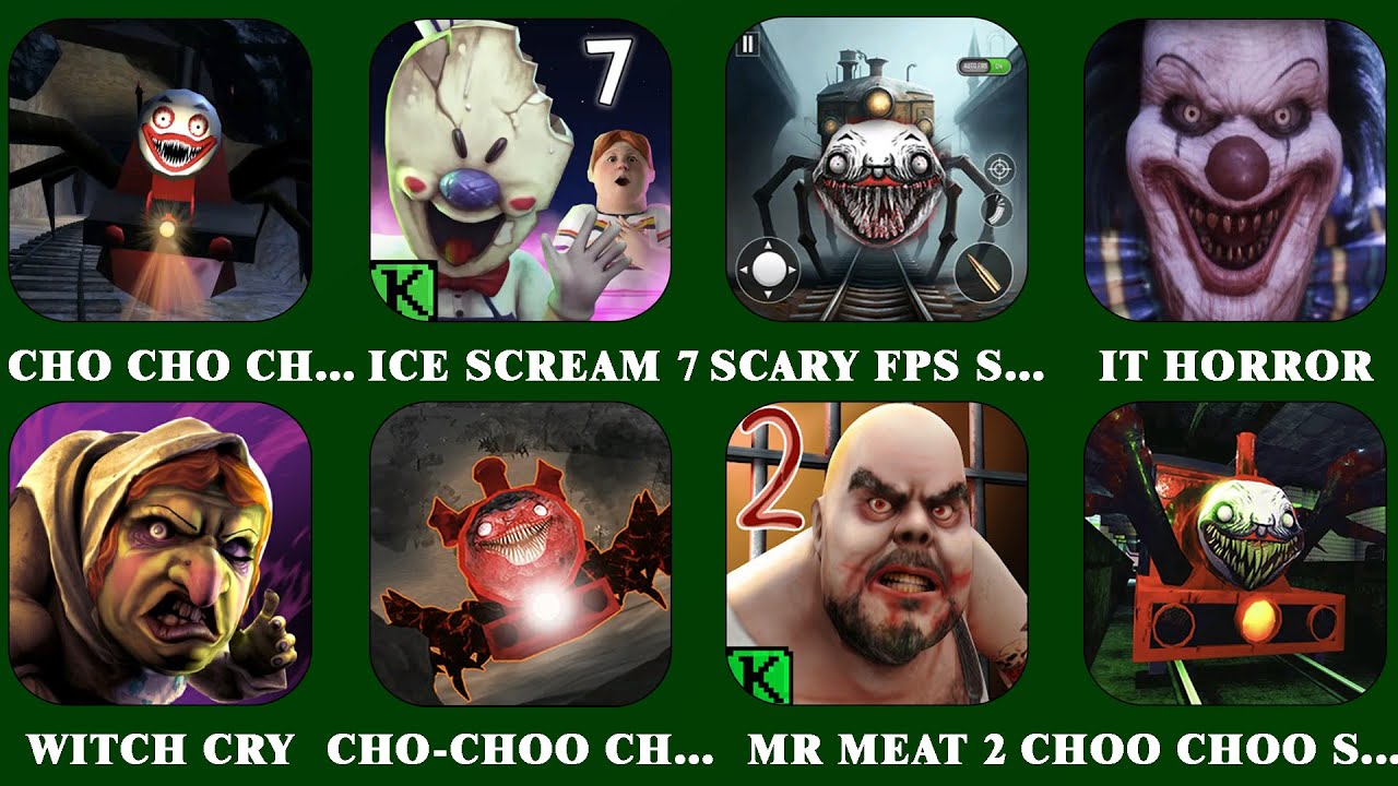 Choo-Choo Charles,Ice Scraem 7,Scary FPS Shooting,IT Horror,Witch Cry ...