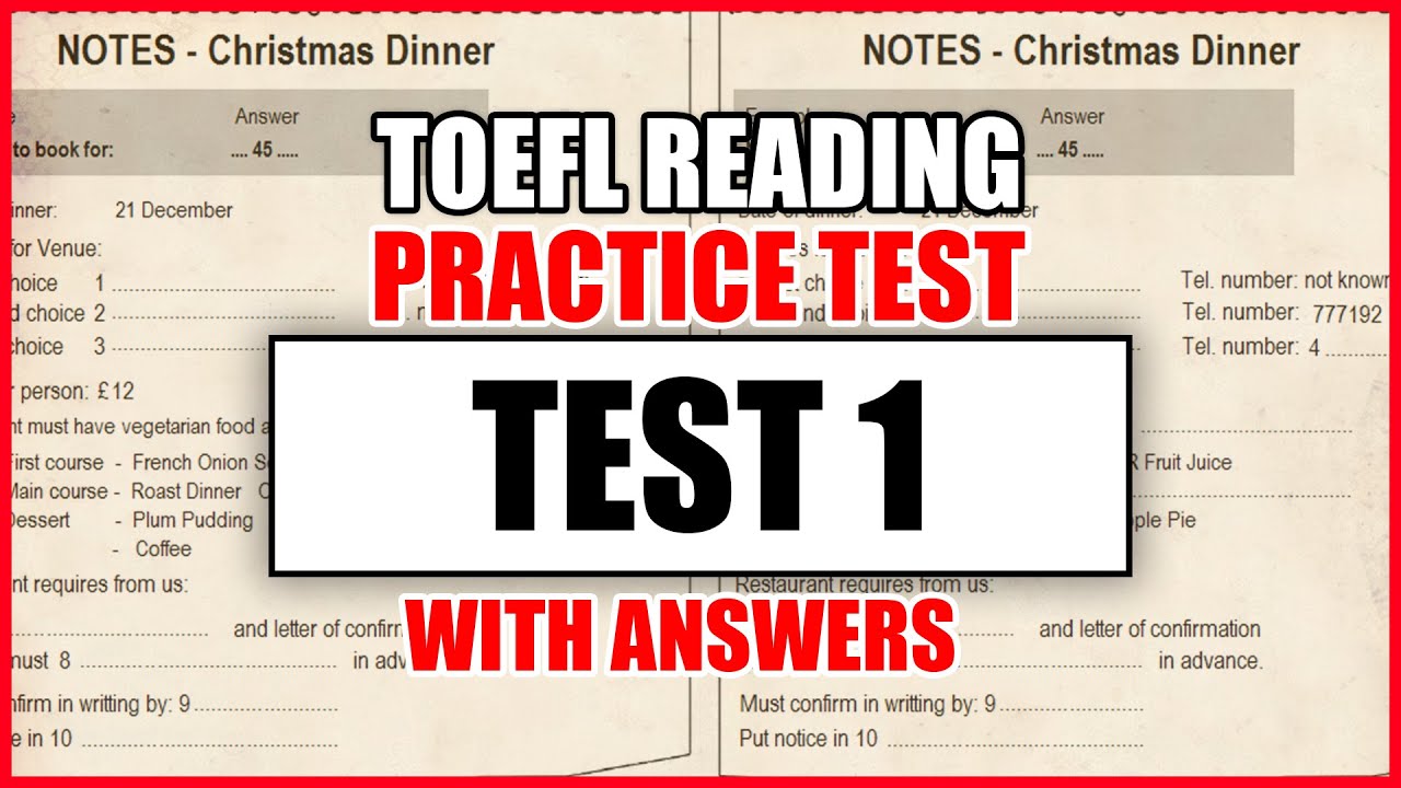 TOEFL Reading Practice Test With Answers 1 - YouTube