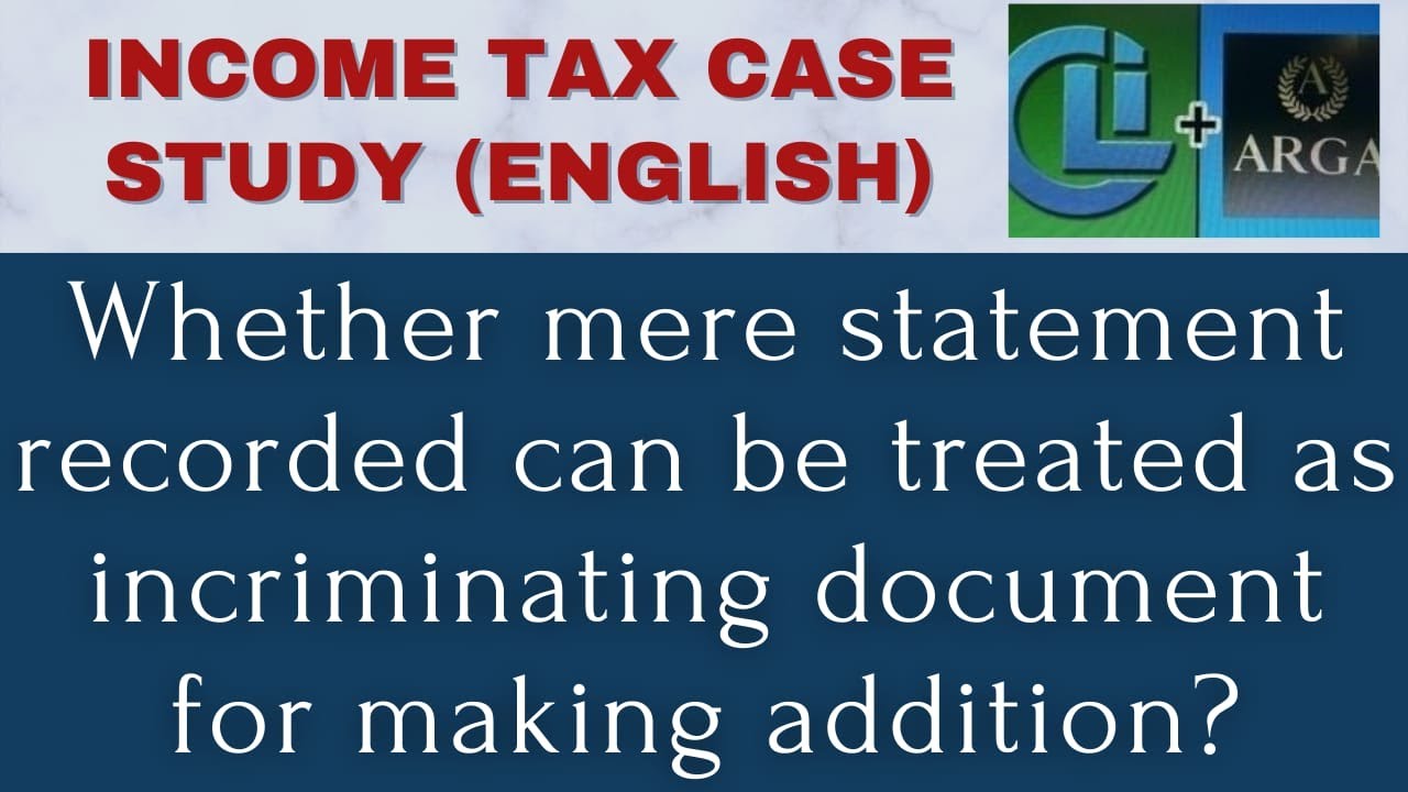 Whether mere statement recorded can be treated as incriminating ...
