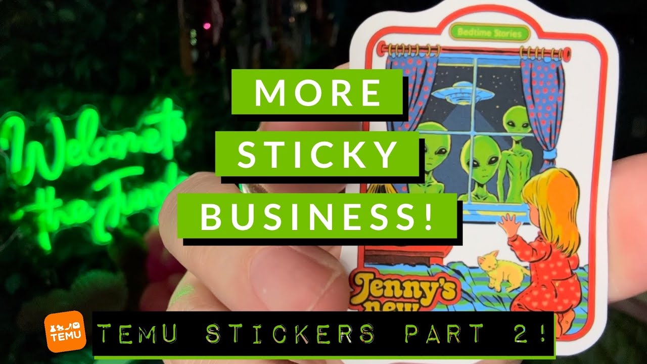 Up To More Sticky Business! TEMU Sticker Haul! Part 2! - YouTube
