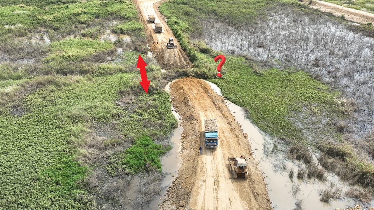 Best Team Work Skill Complete Project ,Bulldozer Pouring Soil Making ...