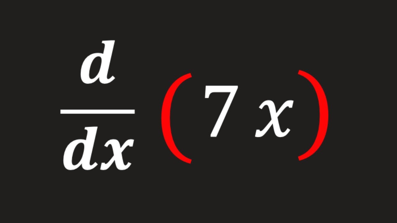 Find the Derivative of 7x - YouTube