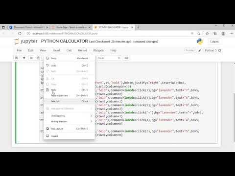 Calculator project in python (jupyter notebook) - YouTube