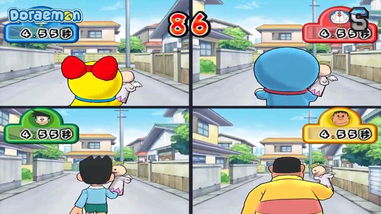 Doraemon Wii All Minigames ドラえもん - Doraemon vs Nobita vs Shizuka vs ...