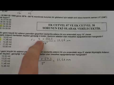 Yatay sextant açısı ile mesafe bulma