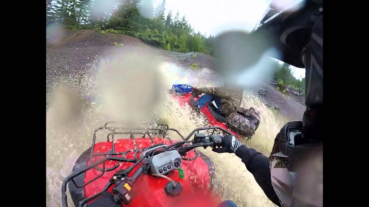 ATV riding on rainy day with duel GoPro Hero 3+ - YouTube