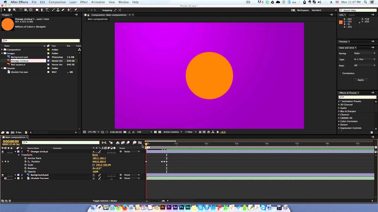 After Effects Tutorial 3.4 Example (animating position) - YouTube