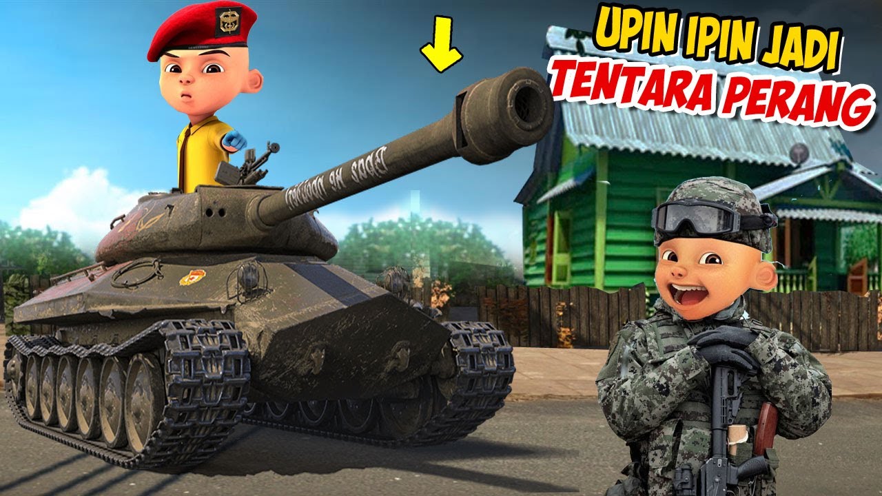 Upin ipin jadi Tentara Perang , Ipin senang ! GTA Lucu - YouTube