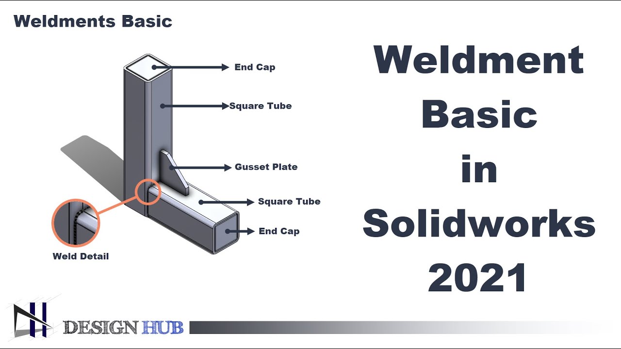 Solidworks Weldments Design From Basic |Design Hub| Solidworks 2021 ...