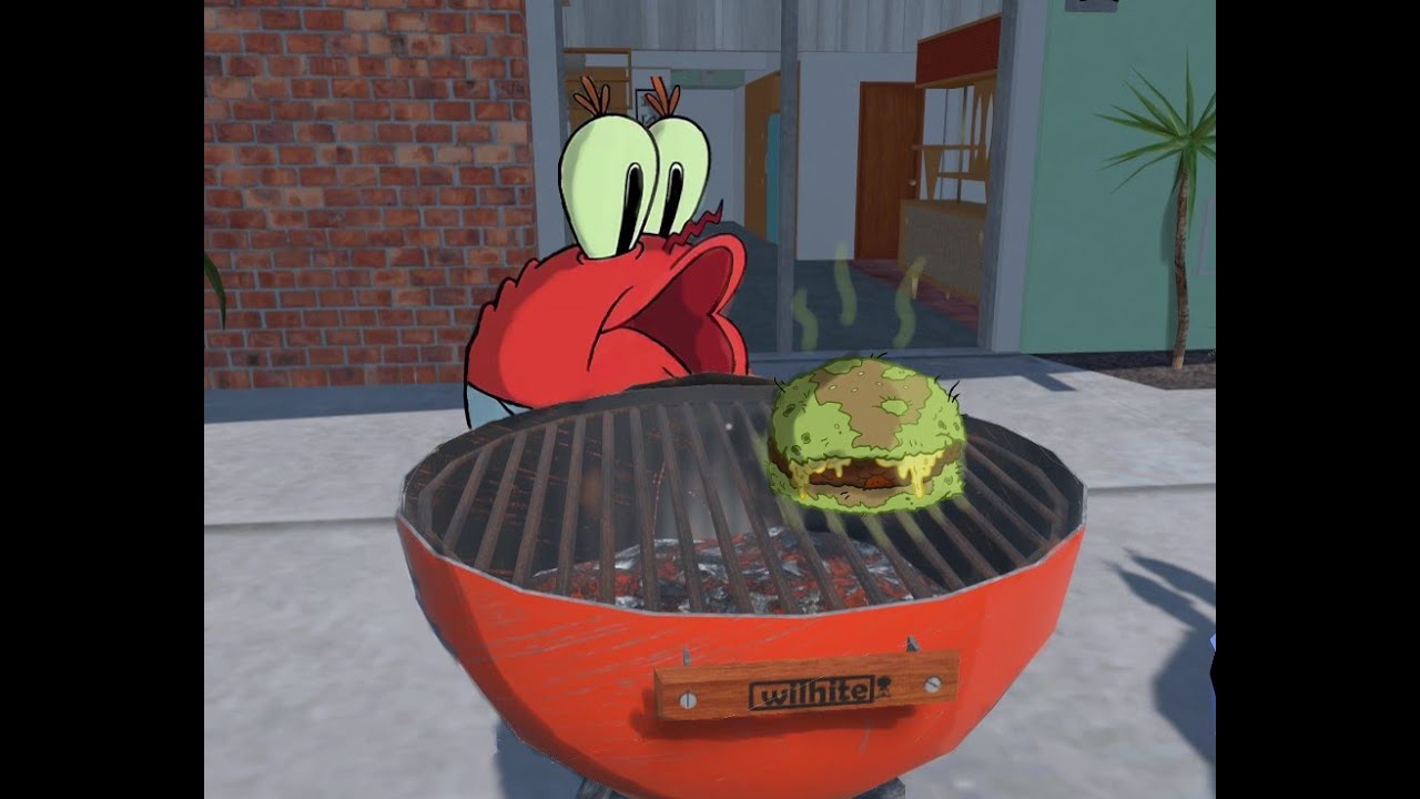 Mr krabs teaches me how to cook (he's really good) - YouTube