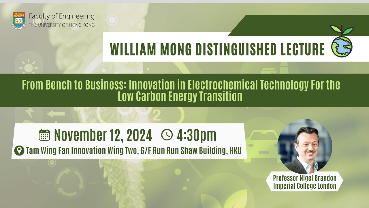 [William Mong Distinguished Lecture 2024 - 2025] Professor Nigel Peter ...