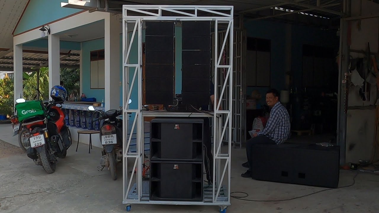 #เทสตู้ลำโพง(Mini line array )4 นิ้ว ซัพเบส 12สูตรฟาดหลัง ช่างเพชร ...