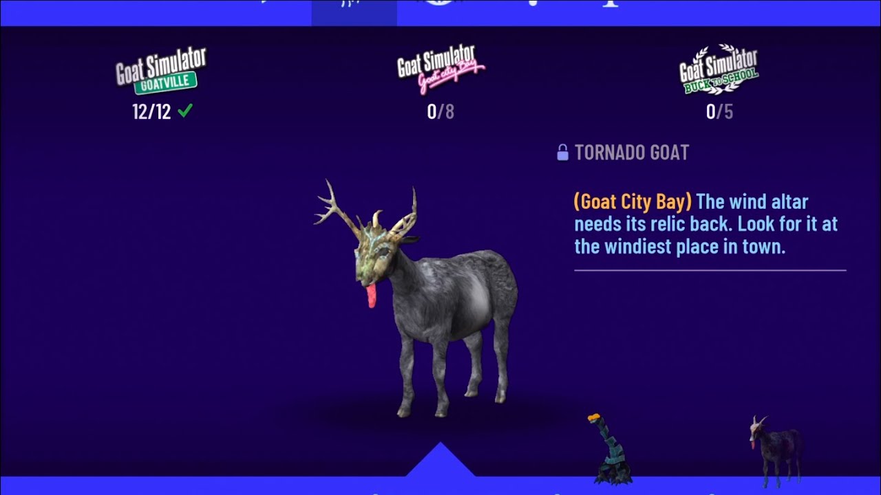 How to get the Tornado Goat in City Bay! Goat Simulator - YouTube