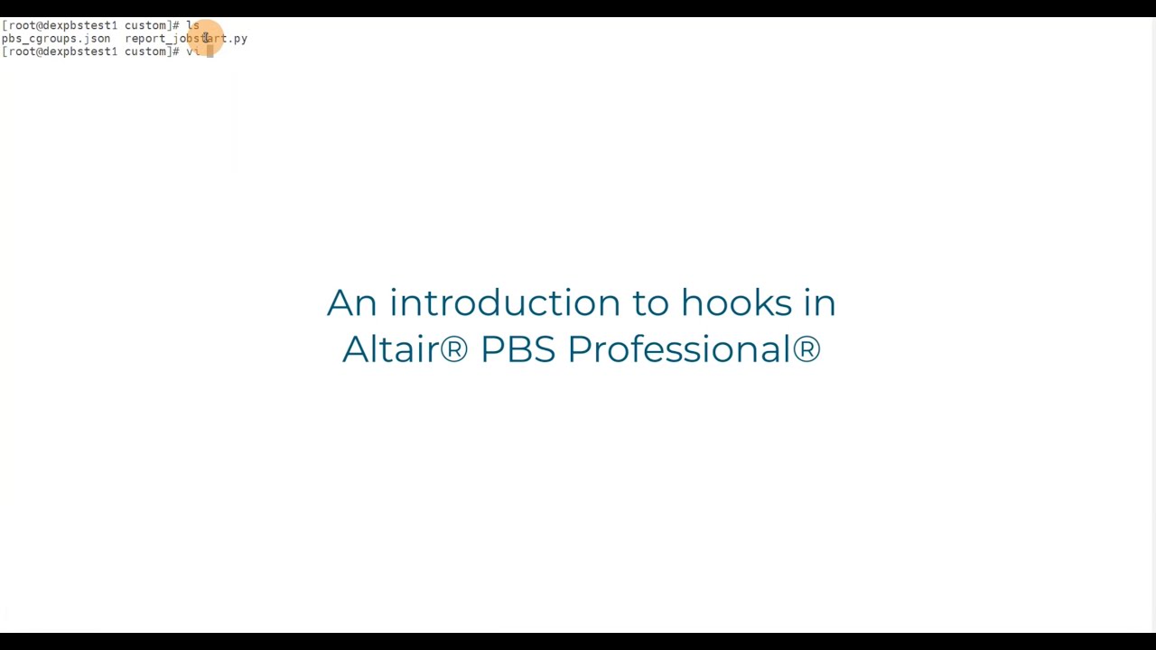 Introduction to Hooks in Altair® PBS Professional® - YouTube