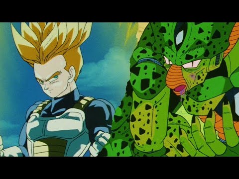 Trunks Kills Imperfect Cell (Japanese)