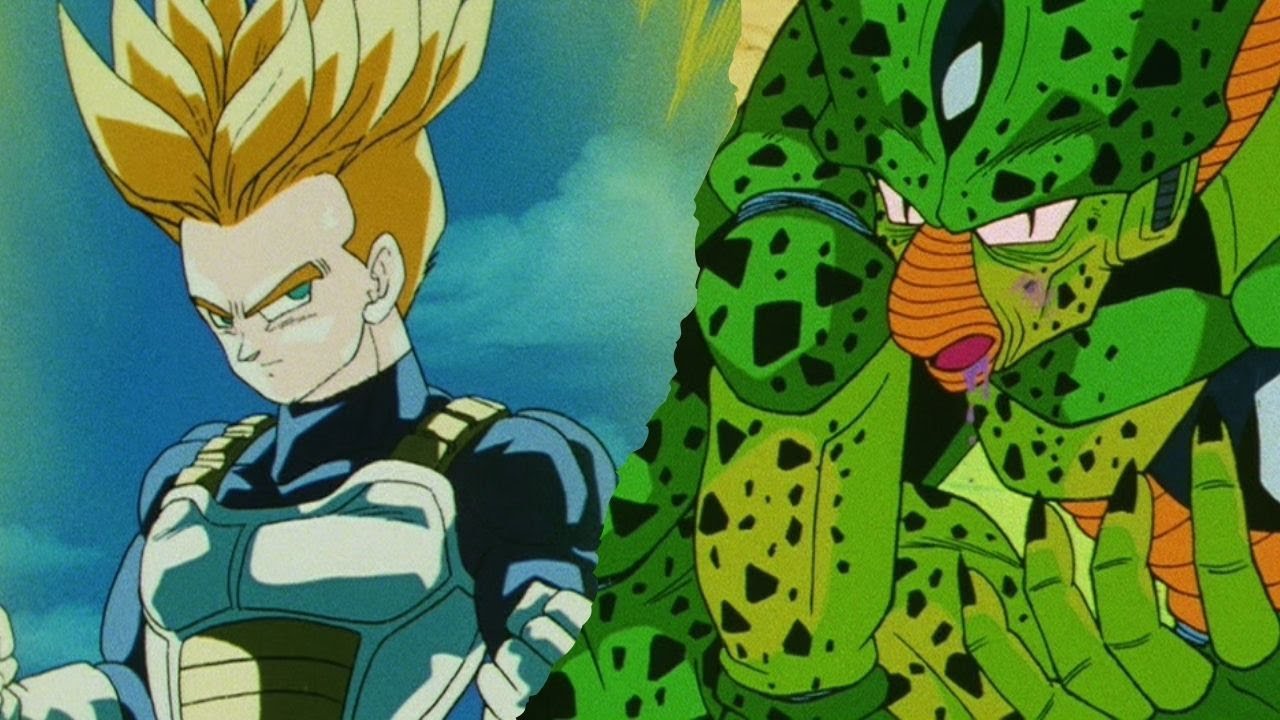 Trunks Kills Imperfect Cell (Japanese) - YouTube