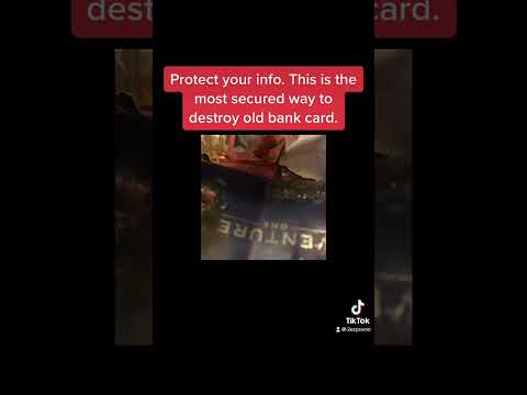 Protect your identity. How to securely destroy old bank card. - YouTube