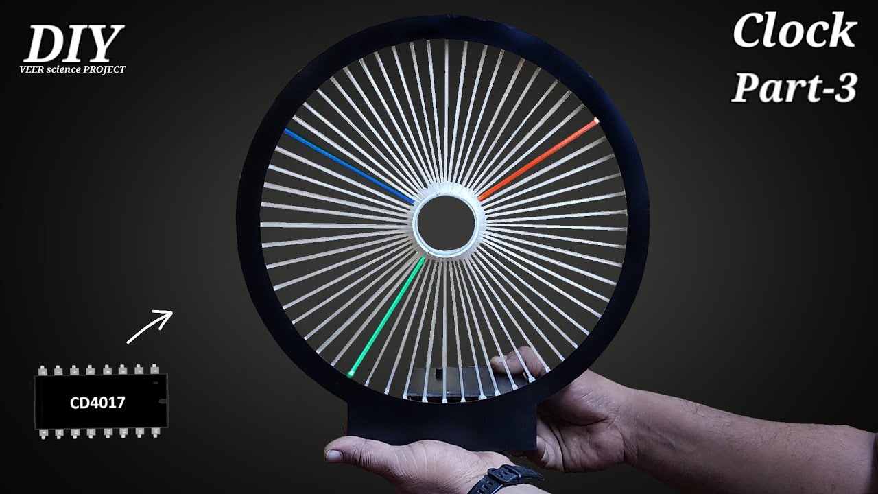 DIY Incredible Clock#how to make Clock using 4017#beautiful clock Part ...