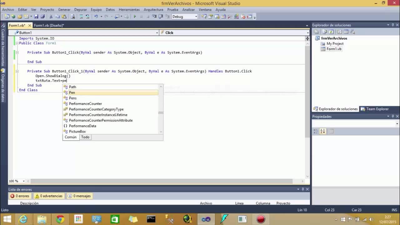 Tutorial 32 de vb.Net - Control OpenFileDialog - YouTube
