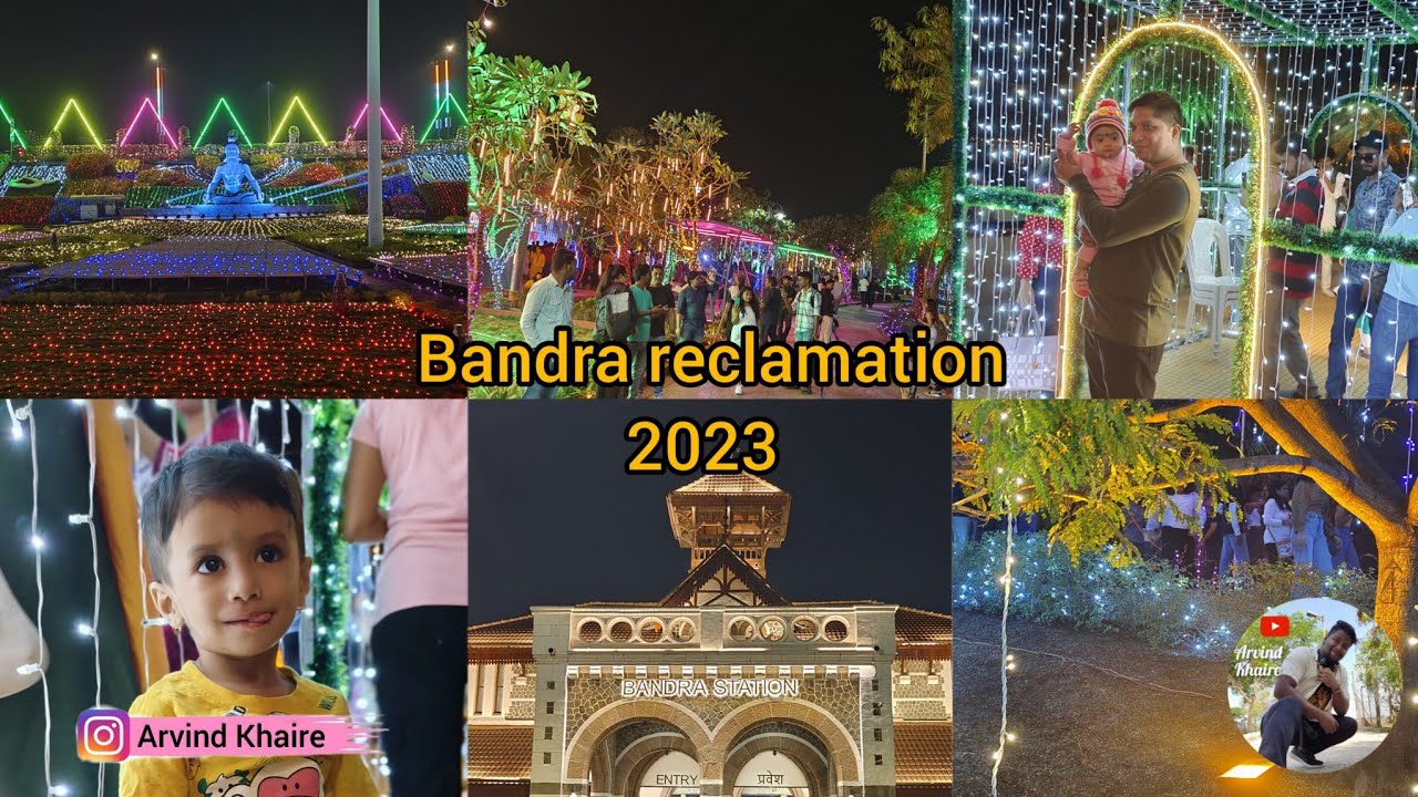 bandra reclamation light show 2023 | Christmas vlog | AK vlog | bandra ...