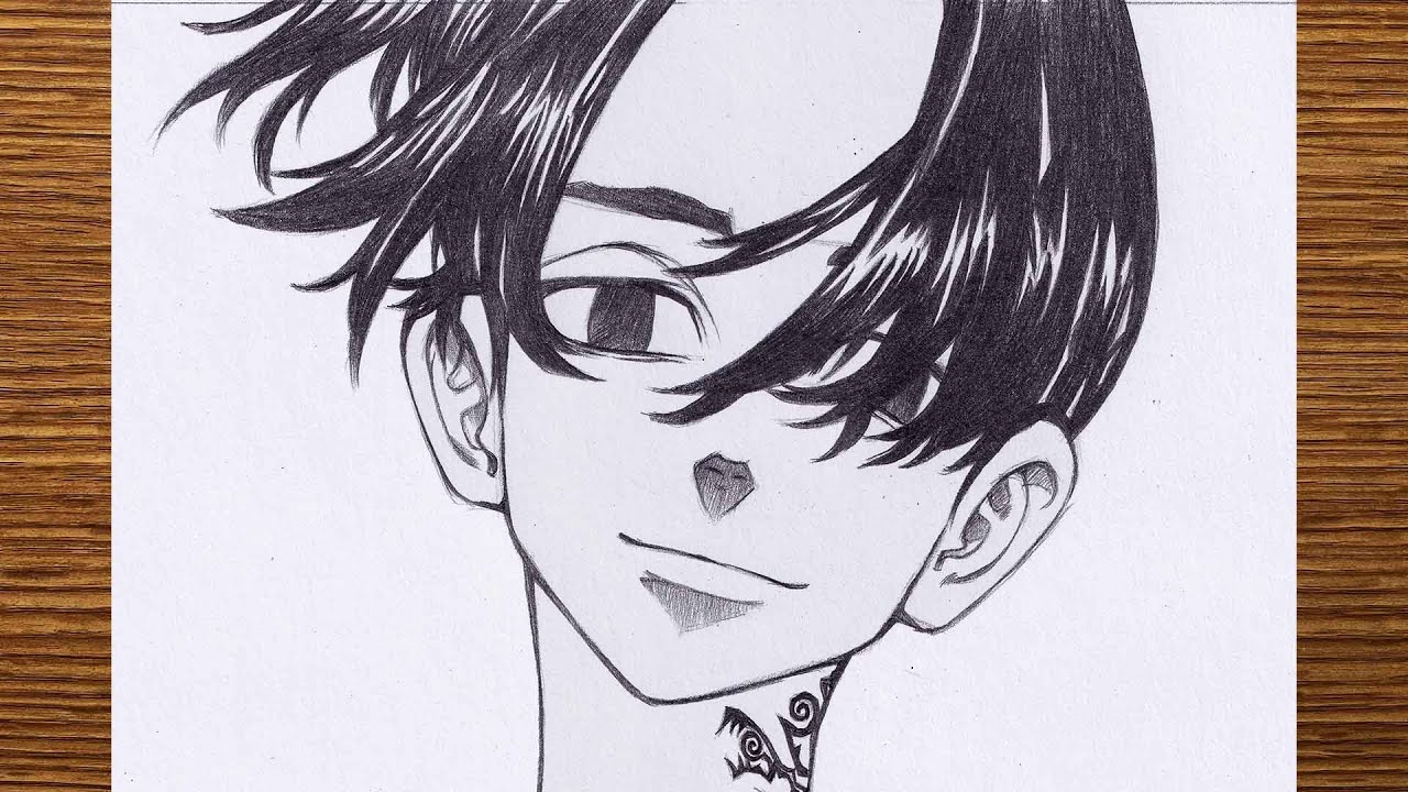 Anime sketch | how to draw Mikey - [Tokyo Revengers] step by step - YouTube