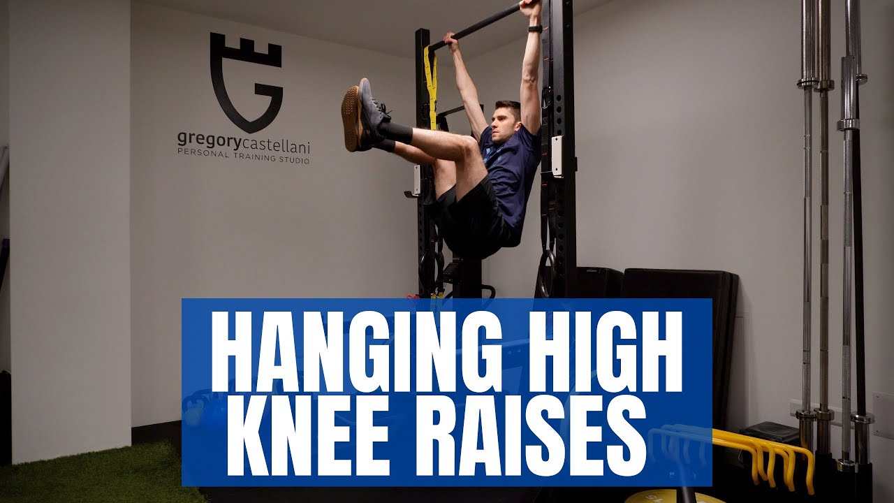 Hanging High Knee Raises - YouTube