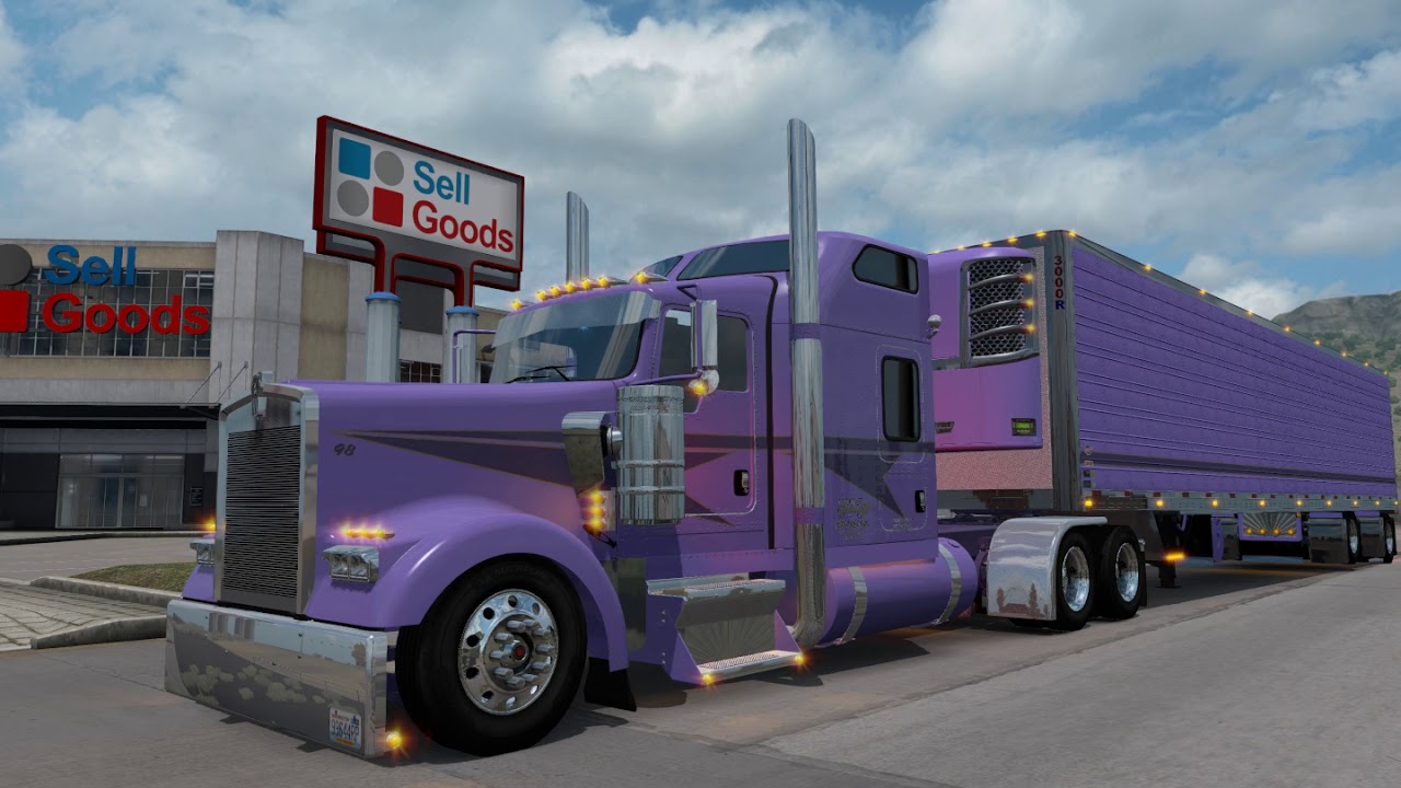 [ATS] Kenworth W900L Purple Headache Build [Air Ride Front End] - YouTube