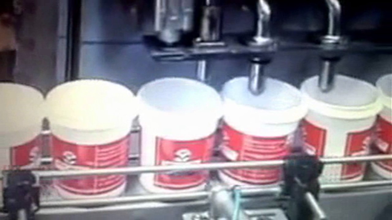 AUTOMATIC 4 HEAD GREASE FILLING MACHINE - YouTube