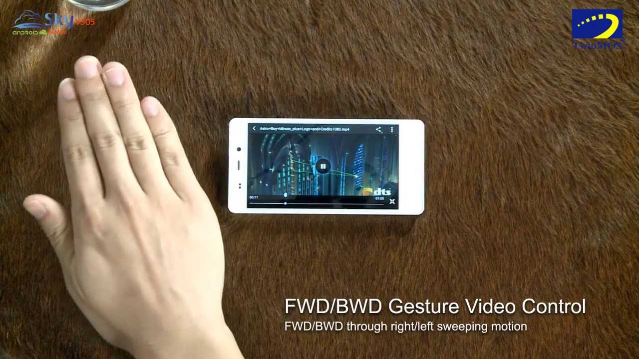 TwinMOS Smart Phone Sky V505 Motion Sensing Features - YouTube