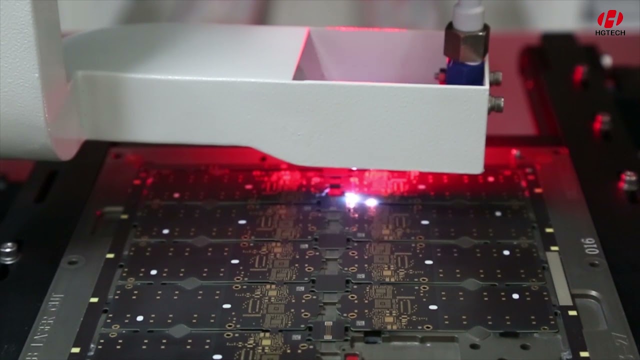 PCB Laser Depanelization HGLaser - YouTube