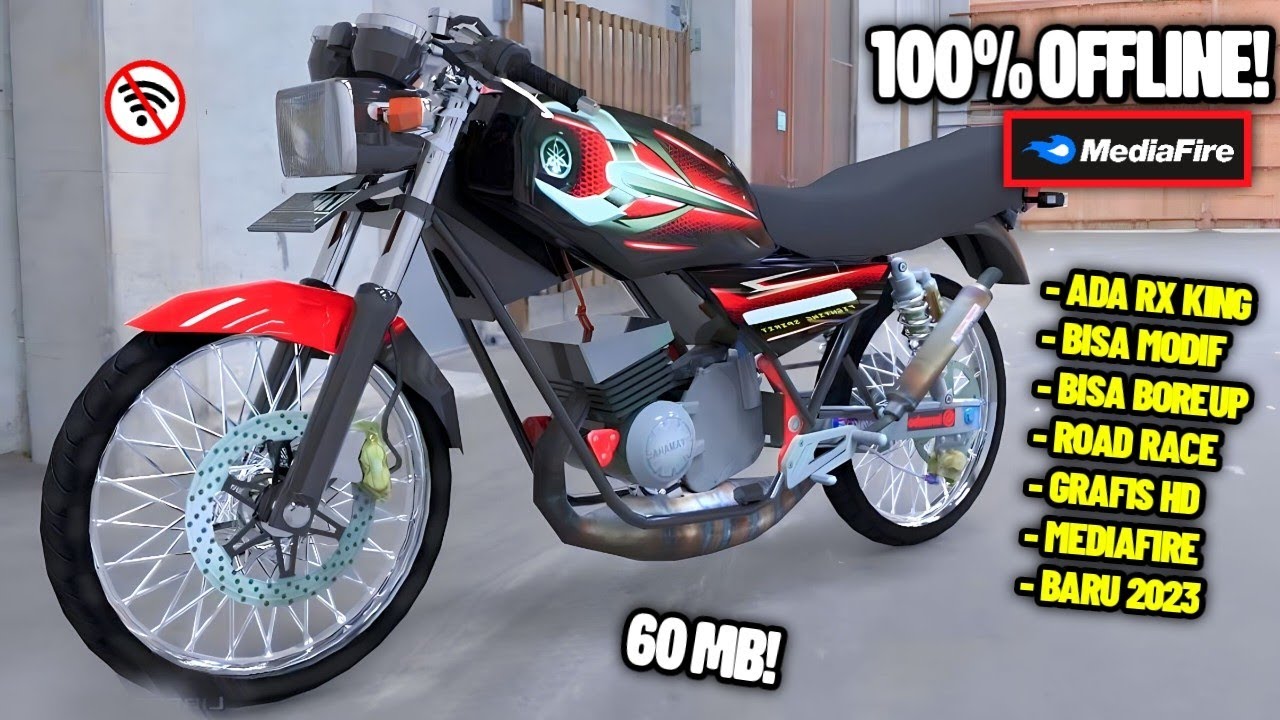 60 MB! Game Modifikasi Drag Motor Android RX KING Bisa Custom Dan ...