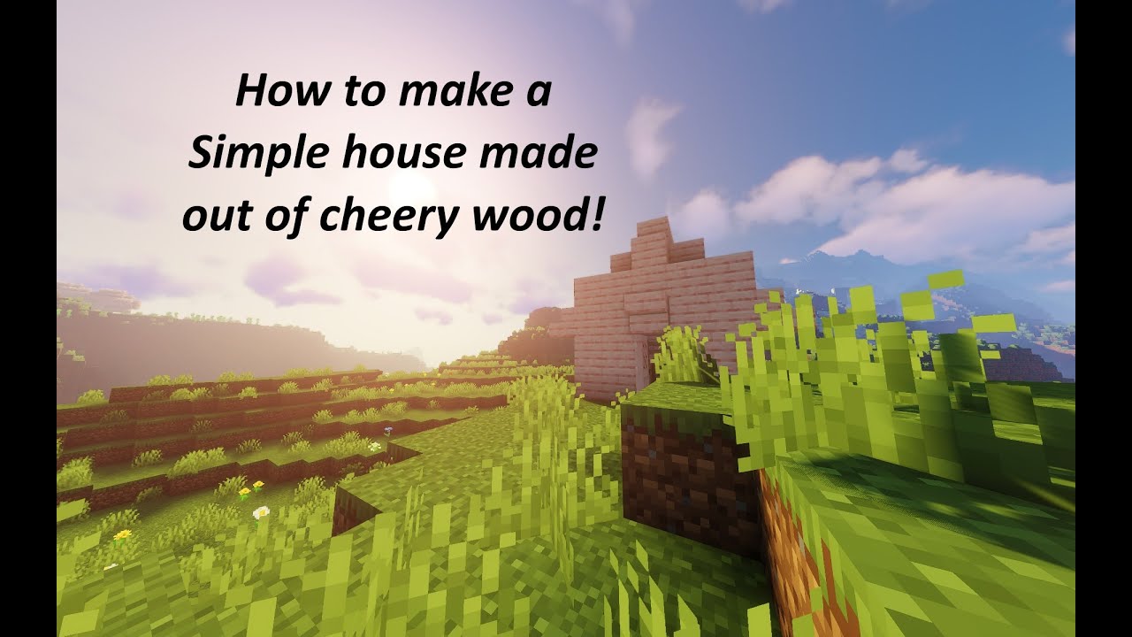 Building a Cozy Cherry Wood Starter House 🌸 Minecraft 1.21.10 (No ...
