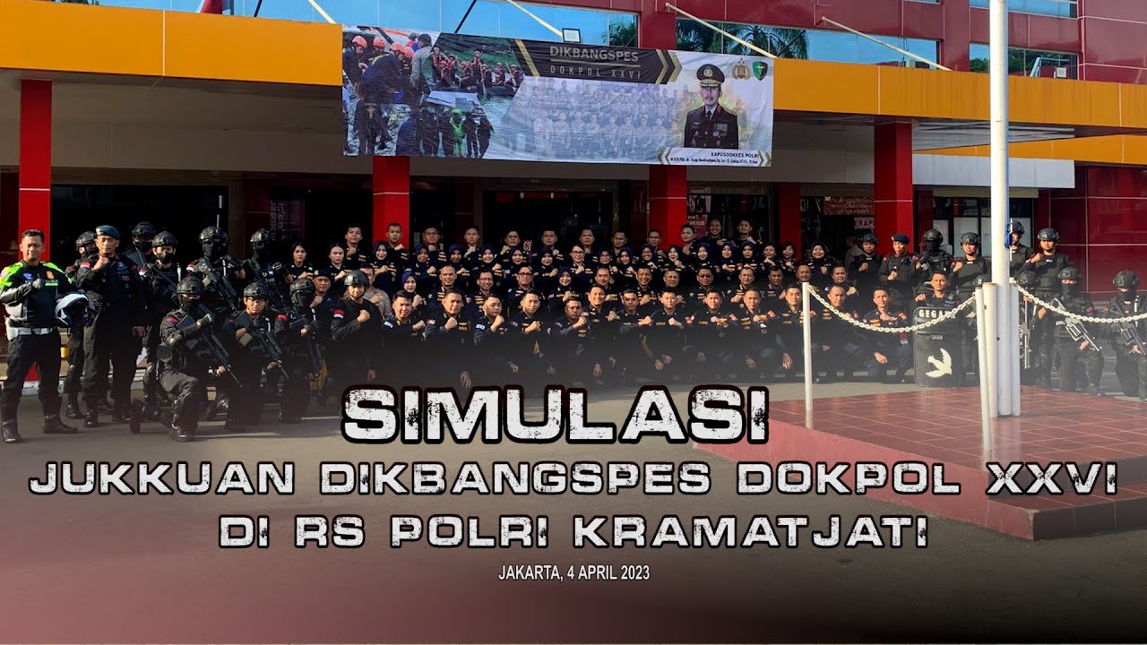 Simulasi Jukkuan Dikbangspes Dokpol XXVI di RS Polri tahun 2023 - YouTube